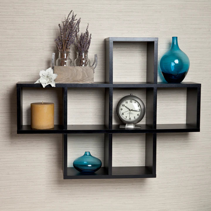Cubby Laminated Black Veneer Shelving Unit – Sunshine Megastore